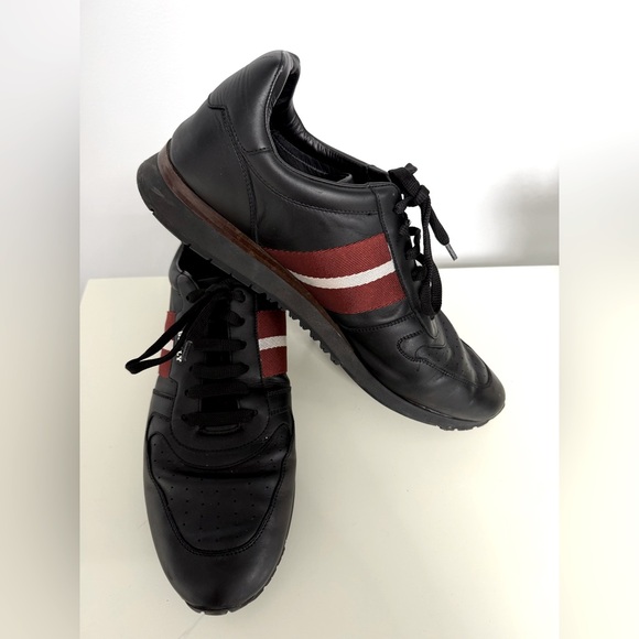 Bally | Shoes | Bally Black And Red Mens Sneakers | Poshmark